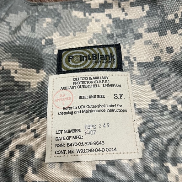 point blank | Accessories | Euc Point Blank Body Armor Deltoid And ...